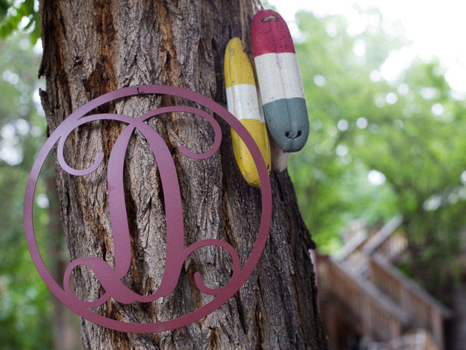 Outdoor Painted Metal Monogram Colorful Outdoor Letter - Etsy