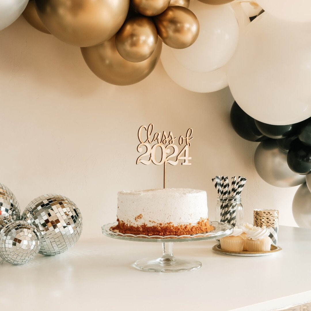 Graduation Cake Topper | Class of 2024 Graduation Cake Topper | Wooden ...