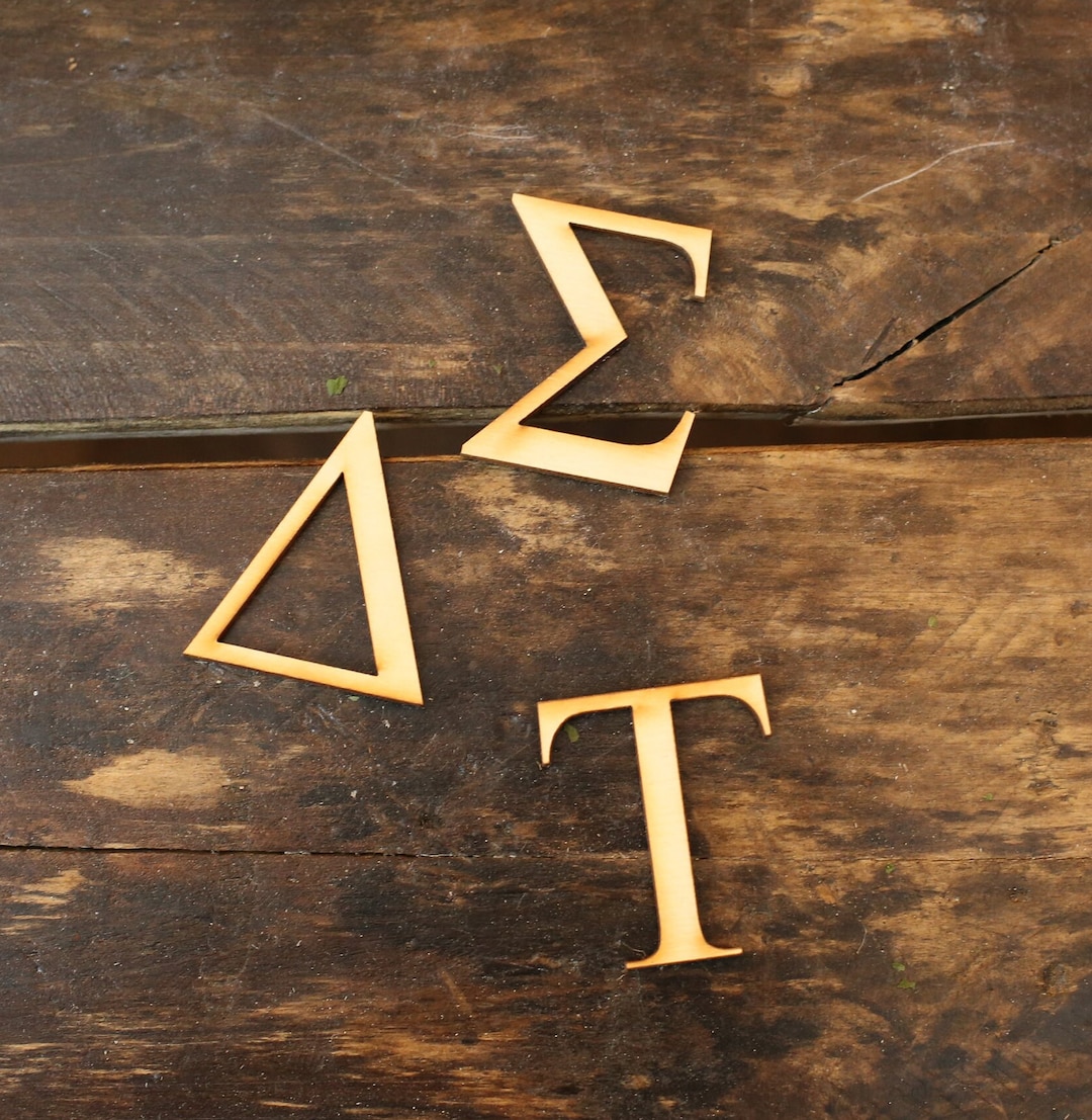 1/8" Thick Unpainted Wooden Greek Letters | Paddle Letters - Etsy