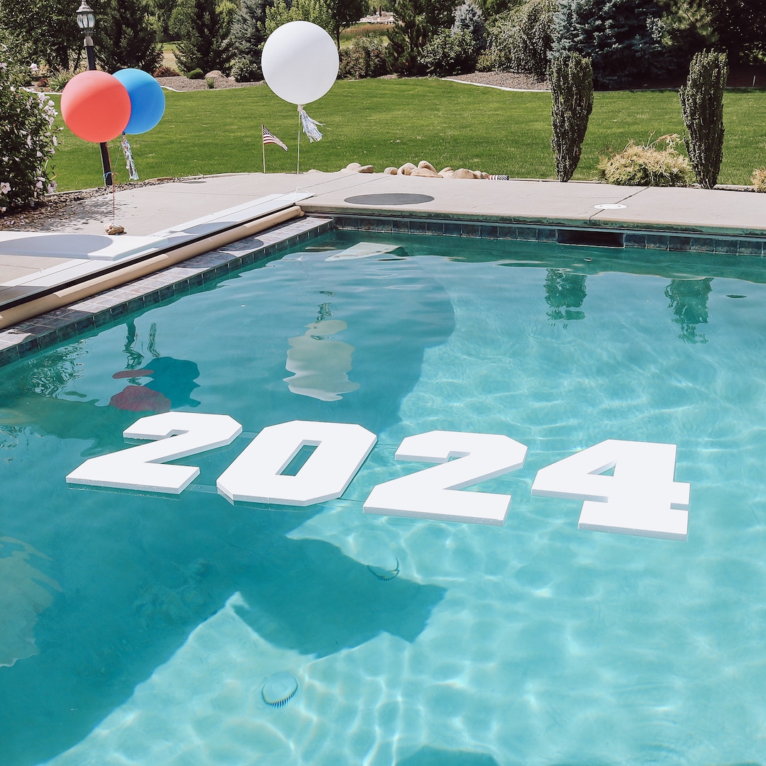 Year Floating Foam Pool Numbers 1" Inch Thick | Large Foam Numbers ...