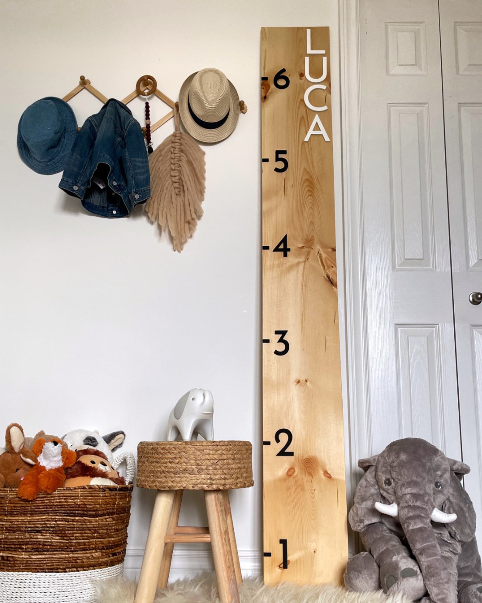 Growth Chart Kit | Personalized Ruler Growth Chart | Unfinished Wood ...
