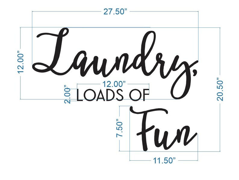 Laundry Sign Loads of Fun Vinyl Letters Home Décor Wall - Etsy