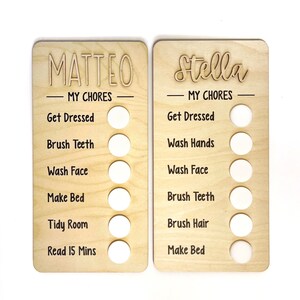 Chore Chart Sign | Personalized Kids Chores and Organization | Family ...