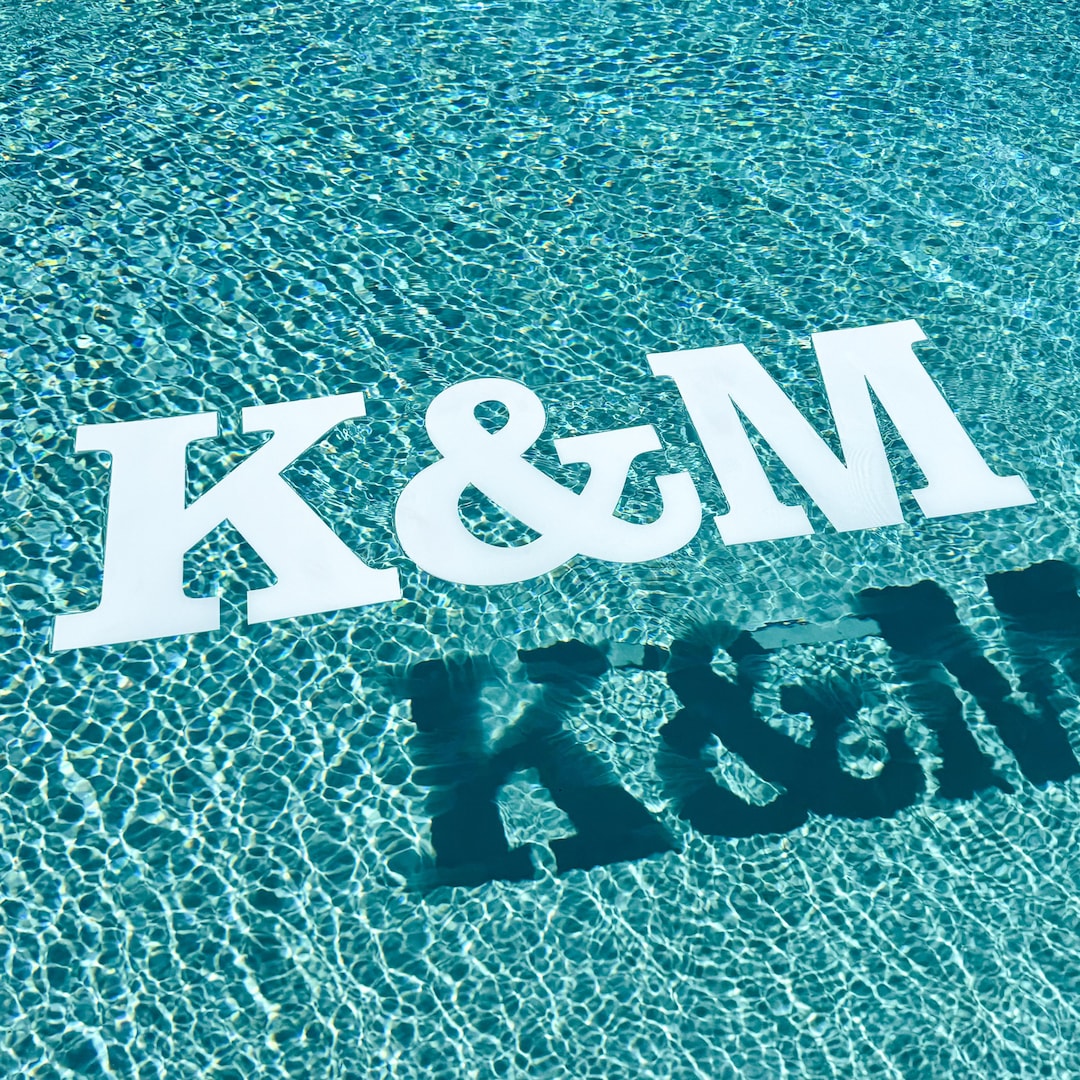 White Floating Thin Plastic Pool Letters and Numbers | Customizable ...