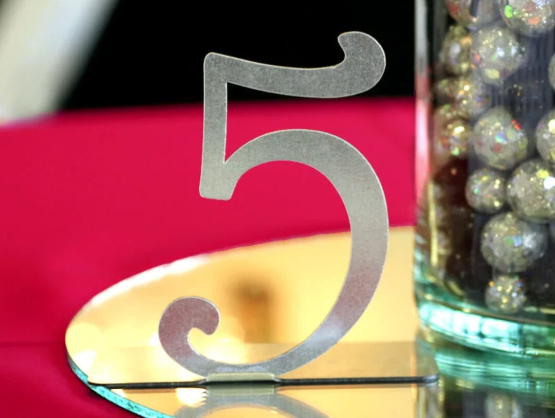 Table Numbers | Metal Table Numbers | Standing Table Numbers | Silver ...