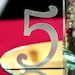 Table Numbers Metal Table Numbers Standing Table Numbers Silver Table ...