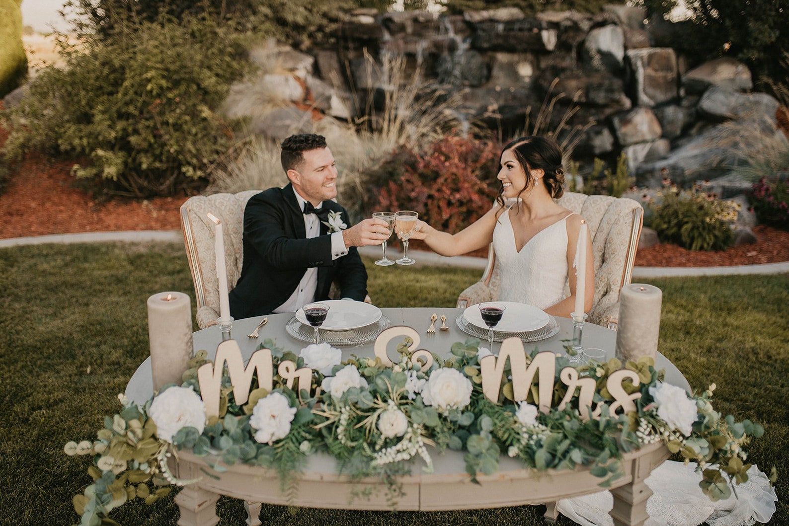 Mr. and Mrs. Script Wedding Name Sign Mr. and Mrs. Standing - Etsy