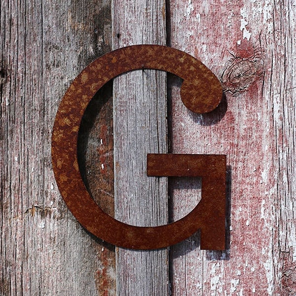 Rusty Metal Letters - Etsy