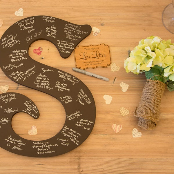 Initial Guest Book - Etsy