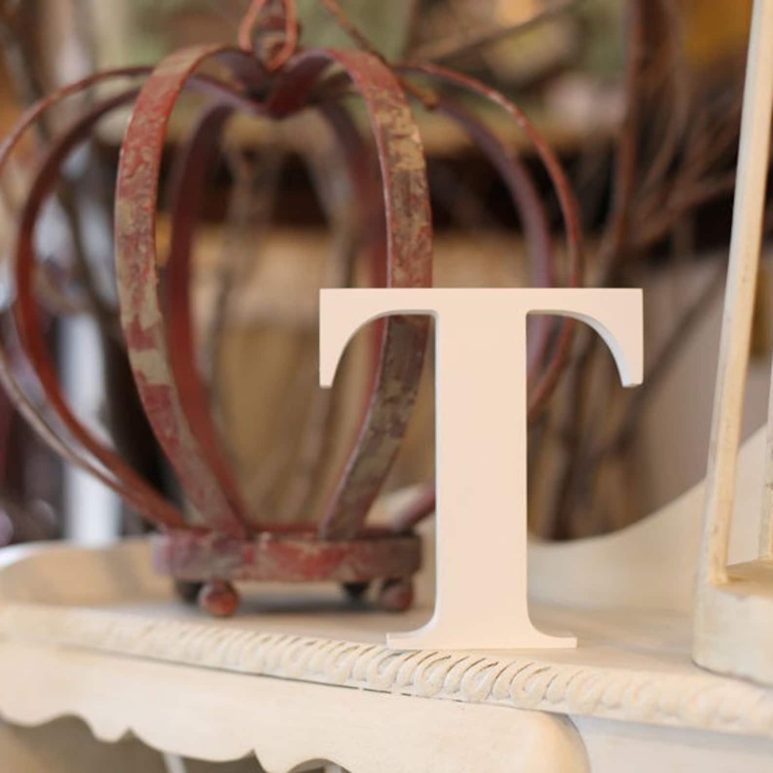 Painted Standing Wood Letter Standing Table Letter Custom | Etsy