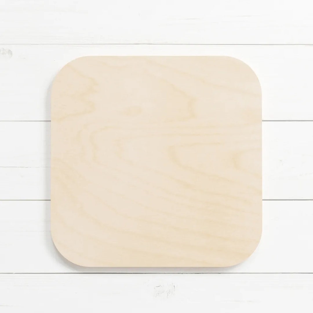 1/4" Thick Wood Rounded Square Shape in Various Sizes | Square Cake ...