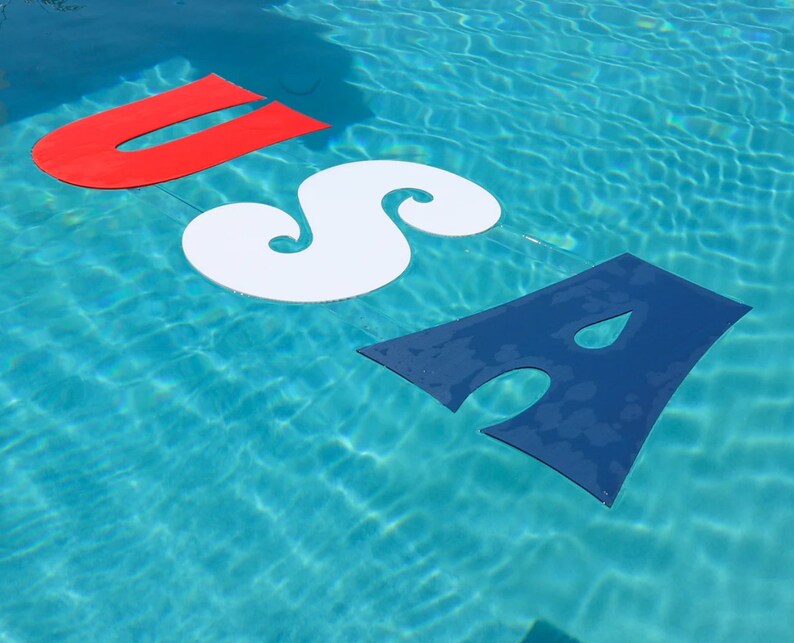 White Floating Thin Plastic Pool Letters and Numbers - Etsy