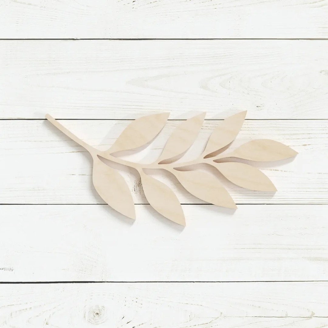 Simple Leaf Wood Craft Shape - Choose Your Size | Unfinished Wood for ...