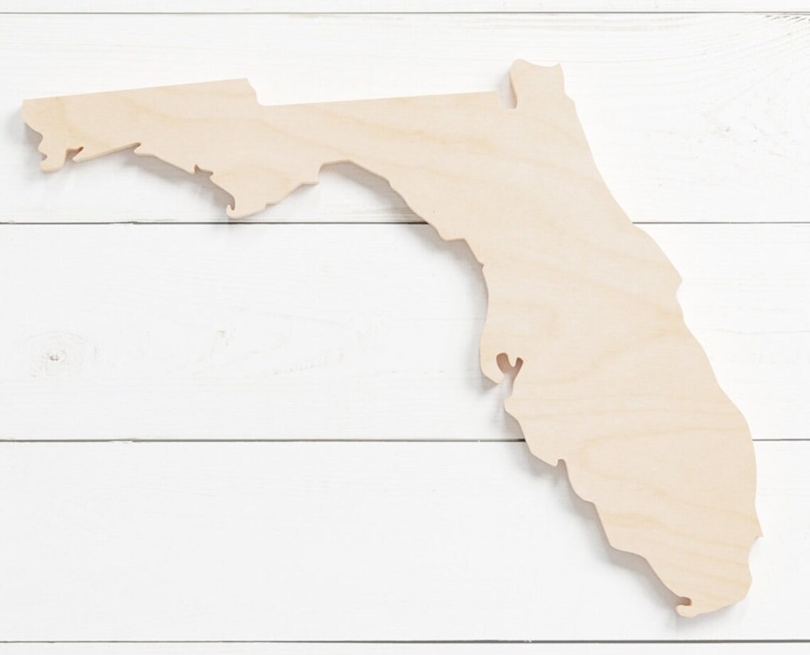 Any State in 1/2" Thick Unfinished Wood | DIY State Craft Shape ...