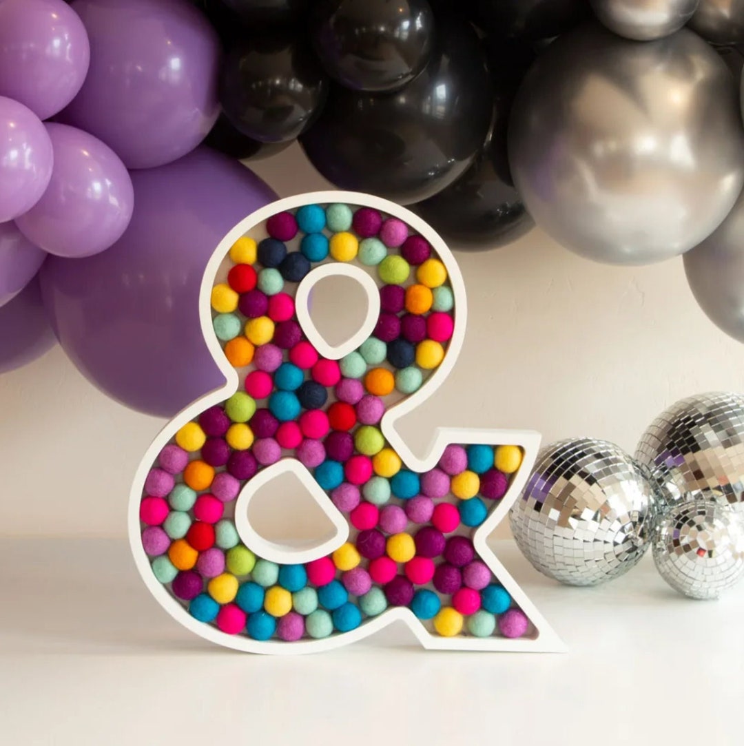 Painted Fillable Wood Letter or Number | 3D Letter or Number | Colorful ...