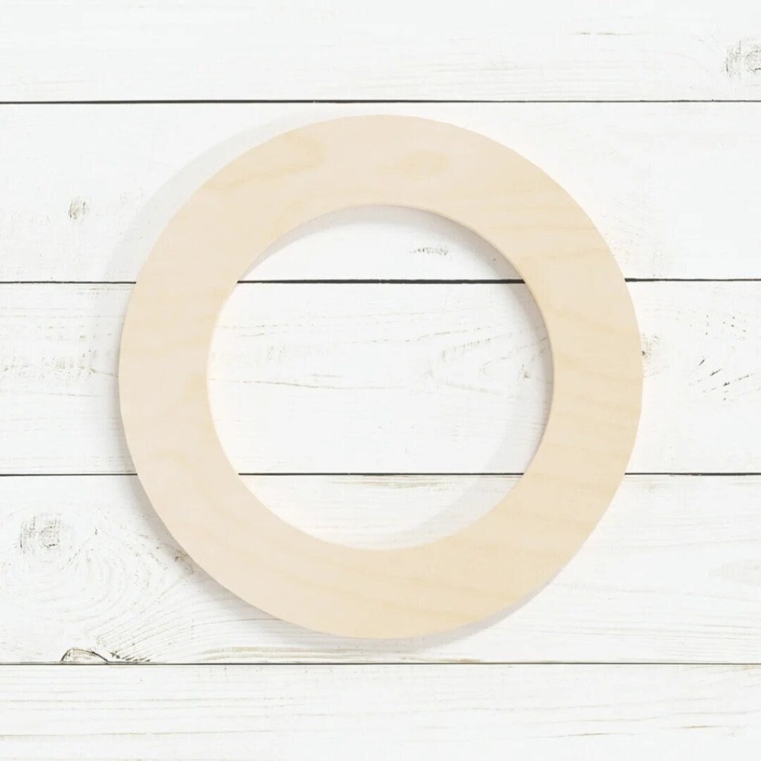 1/2" Thick Wood Ring for DIY Wreath, Frame, or Craft Project | Circle ...