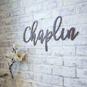 Painted Metal Words | Painted Cursive Metal Letters | Metal Wall Signs ...