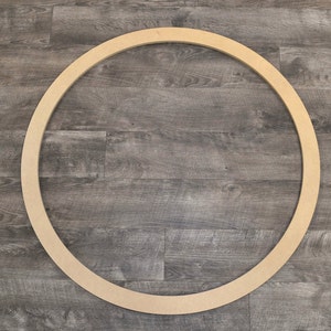 1/2" Thick MDF Wood Ring Craft Shape for DIY Round Wreath or Frame ...