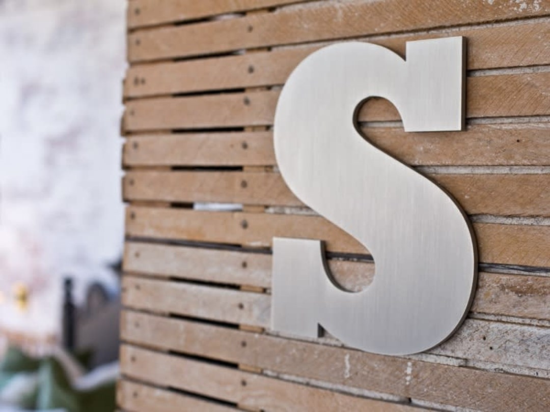 1/4" Thick Aluminum Metal Letters or Numbers for Indoor or Outdoor Use ...