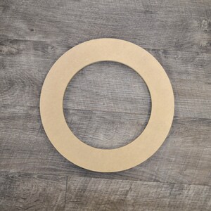 1/2" Thick MDF Wood Ring Craft Shape for DIY Round Wreath or Frame ...