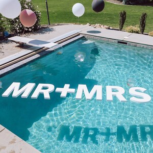 MR & MRS Floating Foam Letters: Wedding Pool Decor - Etsy