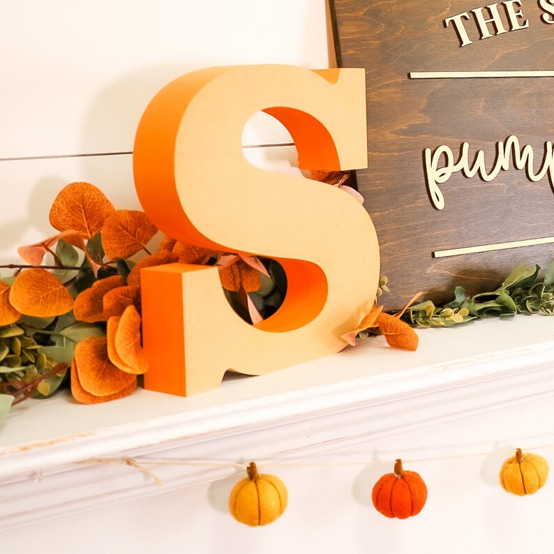 Painted Standing Wood Letter Standing Table Letter Custom | Etsy