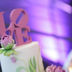 LOVE Cake Topper | Colorful Wedding Cake Topper | Anniversary Cake ...