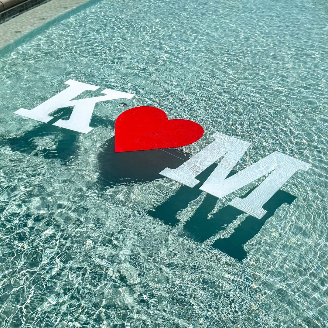 Colorful Floating Plastic Pool Letters and Numbers | Thin Customizable ...