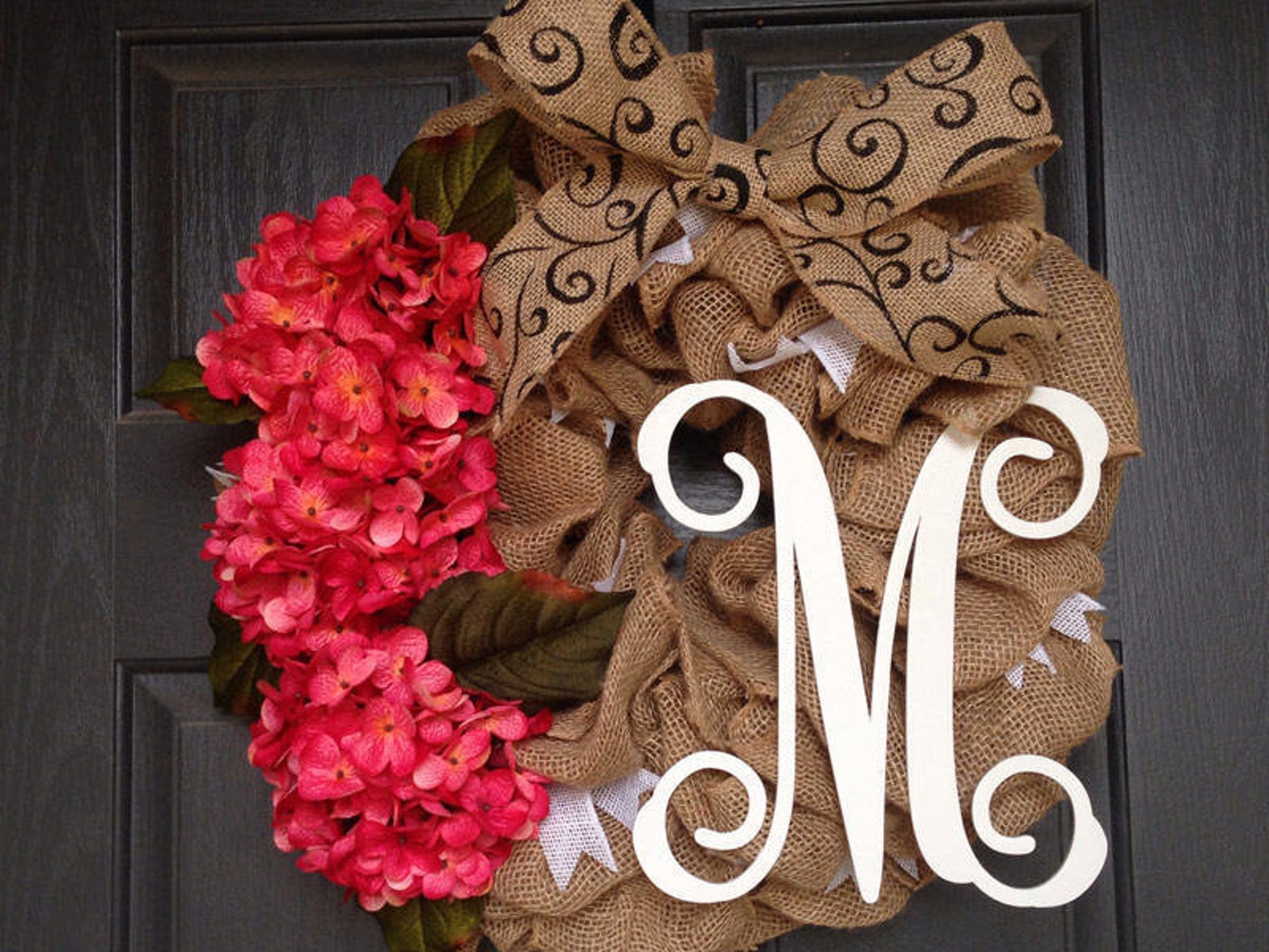 Painted Script Wood Letter Painted Monogram Large Painted | Etsy