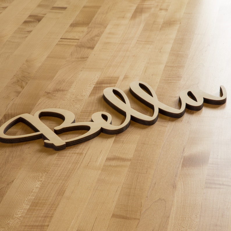 Script Wood Letters | Cursive Wall Letters | Nursery Name | Kid's Room ...