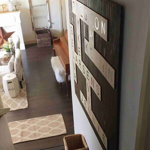 Wood Wall Letter Tiles | Personalized Scrabble Wall Tile Art for Home ...