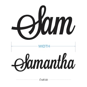 Custom Script Wooden Name Sign | Cursive Wall Letters | Nursery Name ...