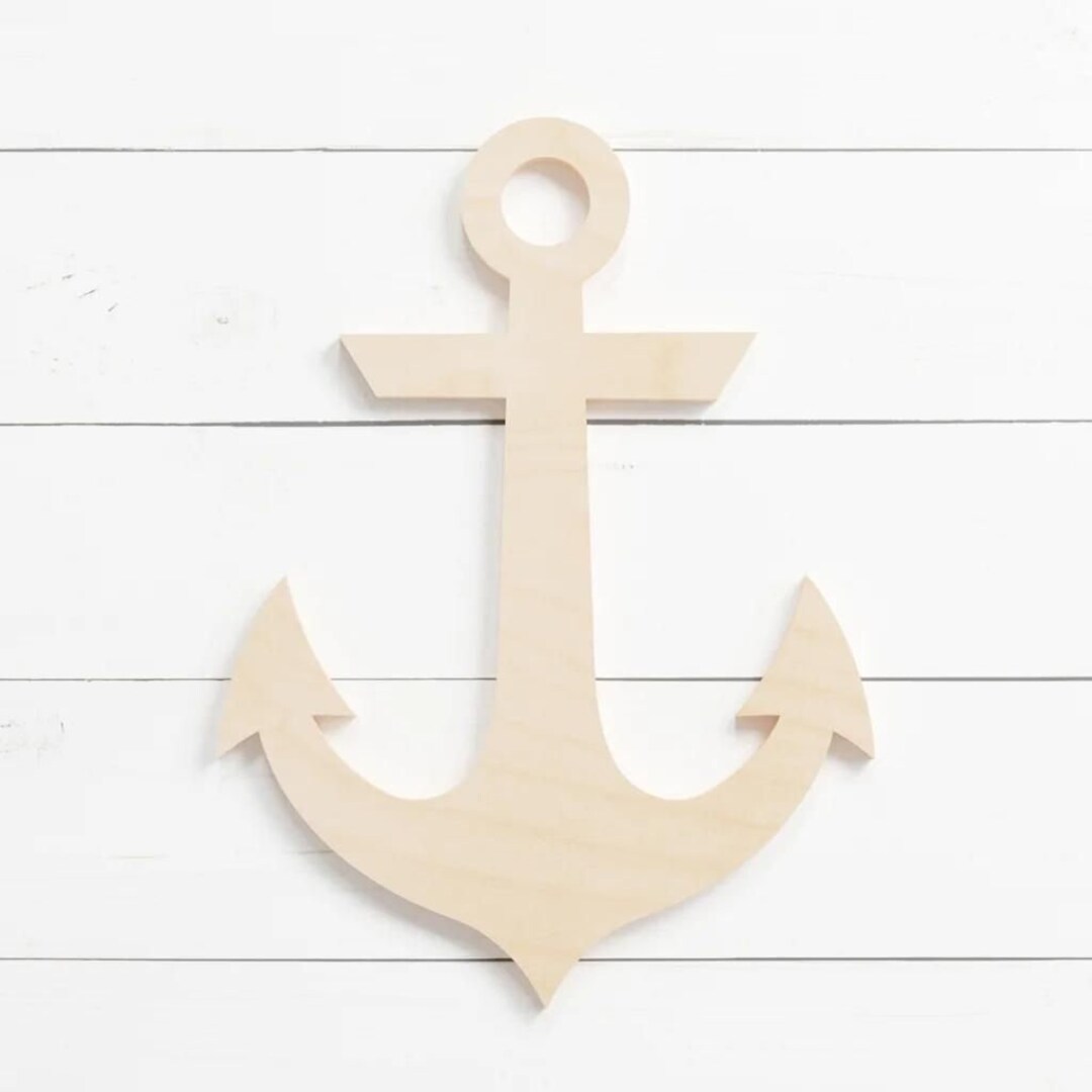 Anchor Wood Craft Shape in Various Sizes | Unfinished Custom Cut Wood ...