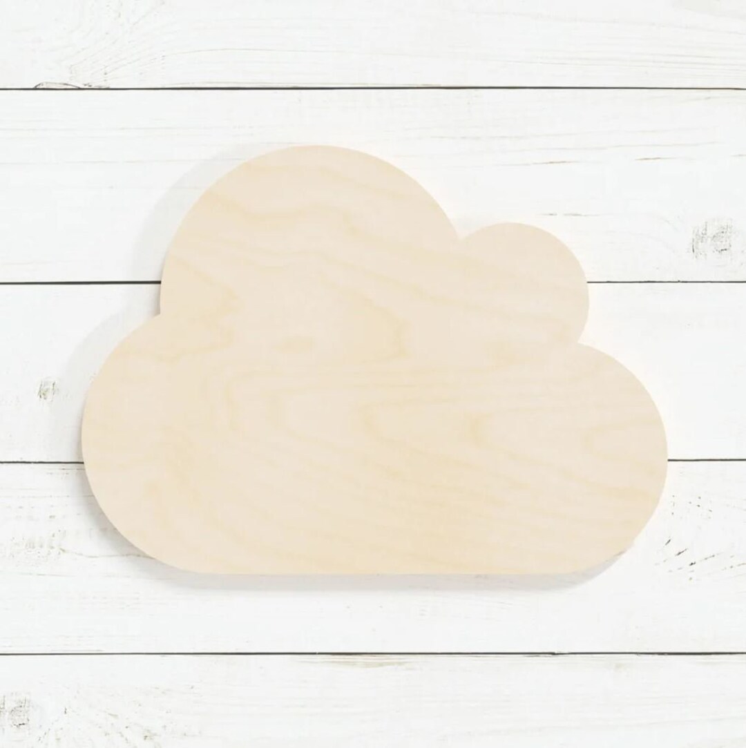 Cloud Wood Craft Shape in Various Sizes | Unfinished Custom Cut Wood ...