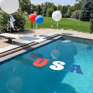 Colorful Floating Plastic Pool Letters and Numbers Thin Customizable ...