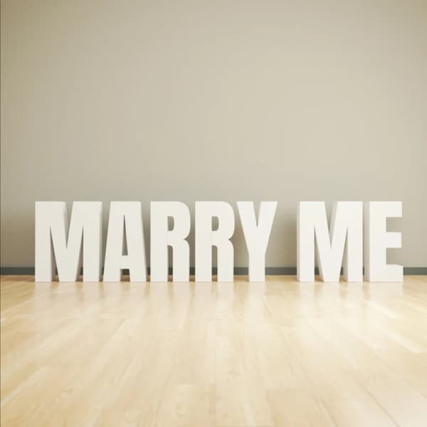 Large Marry Me Letters - Etsy
