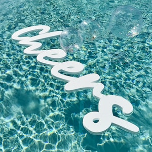 Custom Script Floating Foam Pool Letters and Numbers | Customizable ...
