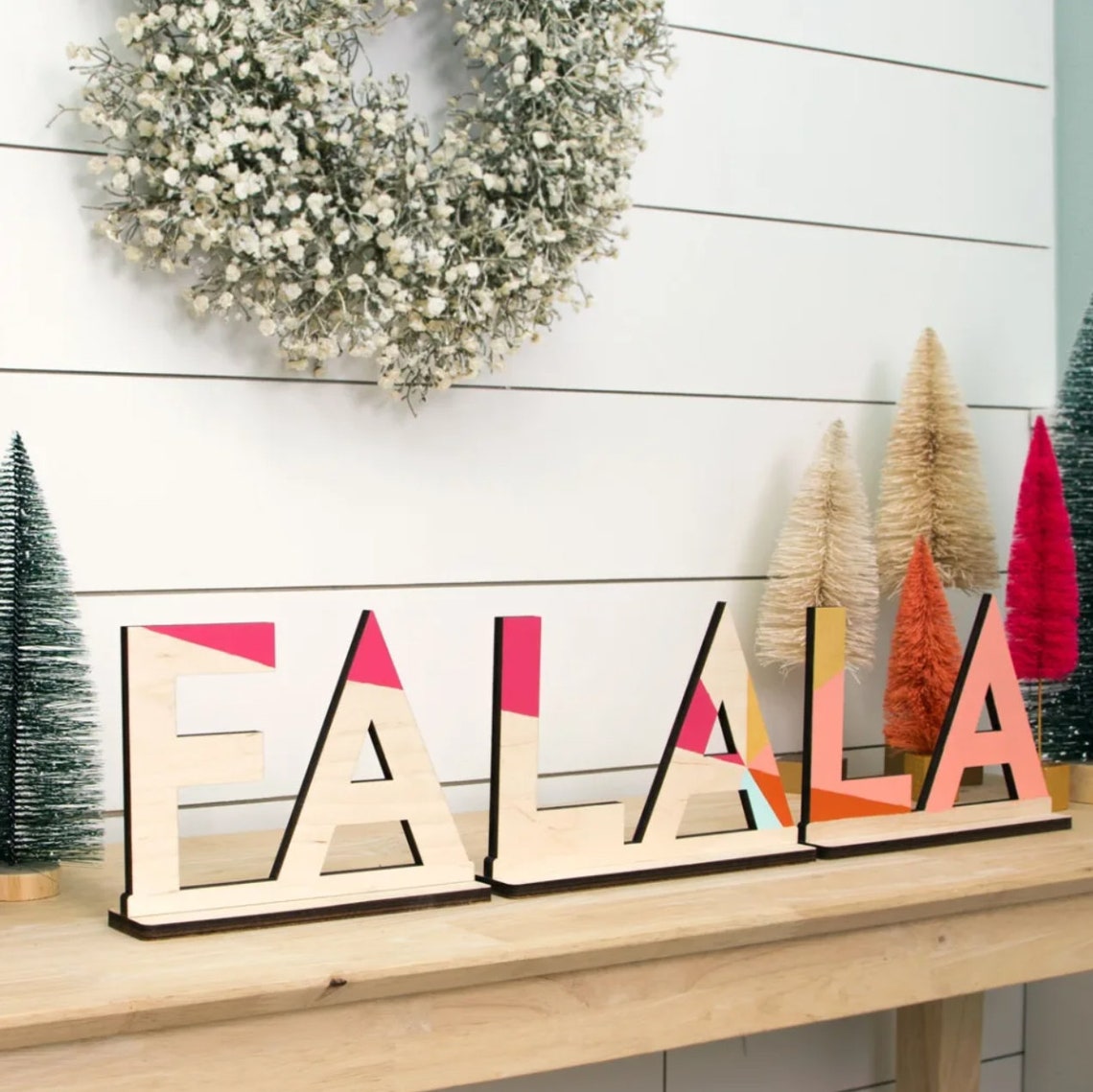 Stand-alone Wood Lettering on Base | Standing Wood Letters | Ready to ...