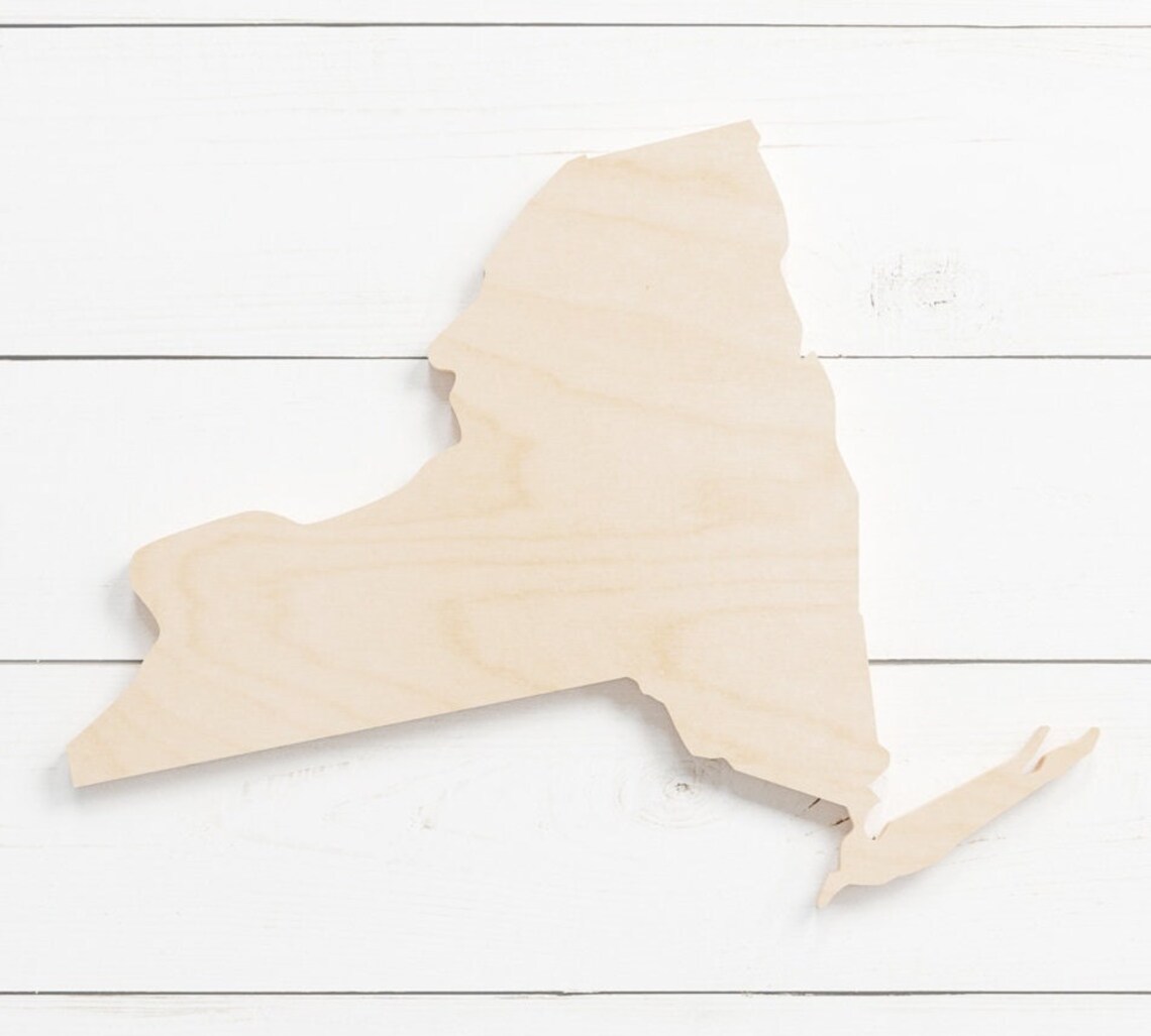 Any State in 1/2" Thick Unfinished Wood | DIY State Craft Shape ...