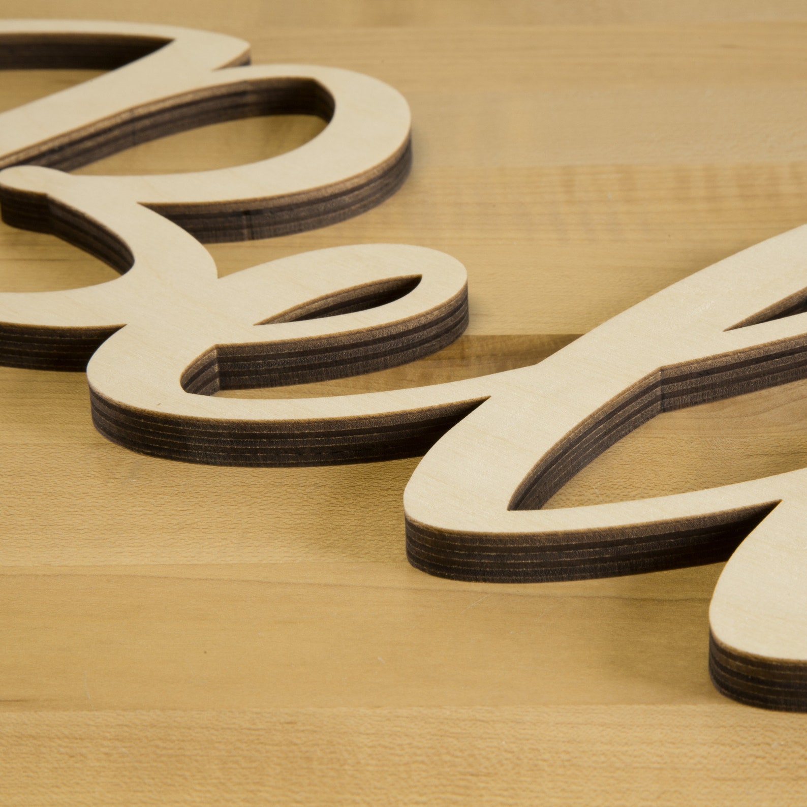 Script Wood Letters Cursive Wall Letters Nursery Name - Etsy