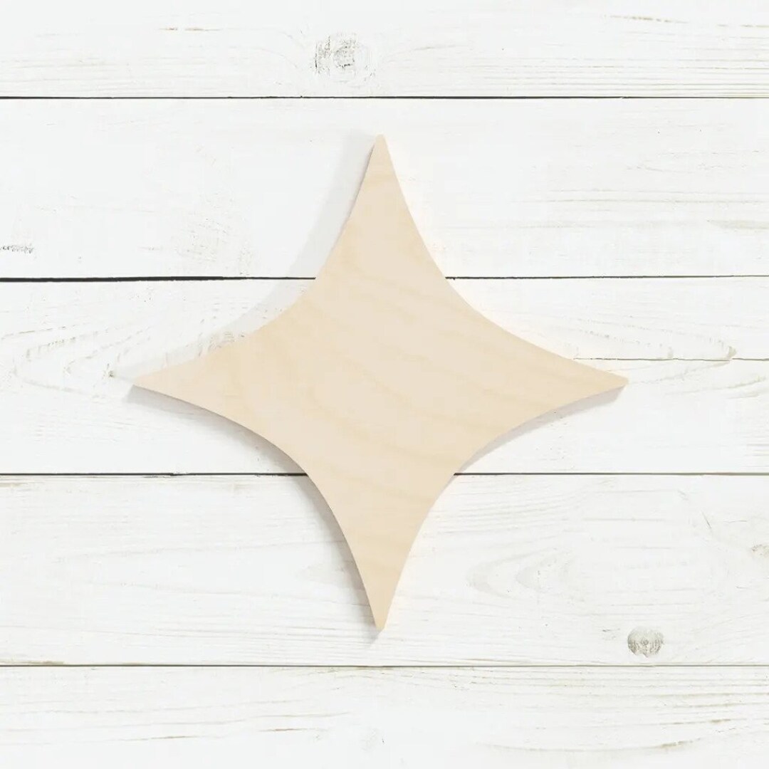 Whimsical Star Craft Shape | Wood Craft Shape - Choose Your Size ...