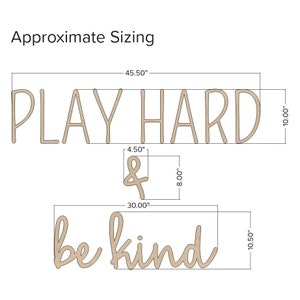 Play Hard & Be Kind Wall Decor | Wood Playroom Sign | DIY Wooden ...