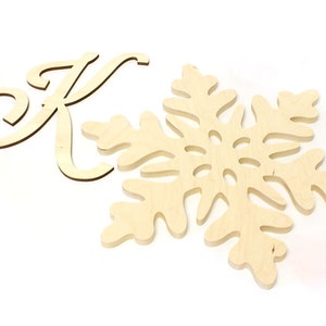 DIY Snowflake Monogram Wreath Kit | Custom Wood Winter Craft ...