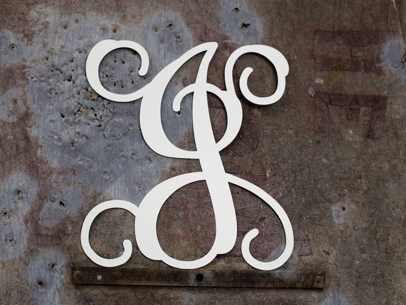 Outdoor Painted Metal Monogram Colorful Outdoor Letter - Etsy