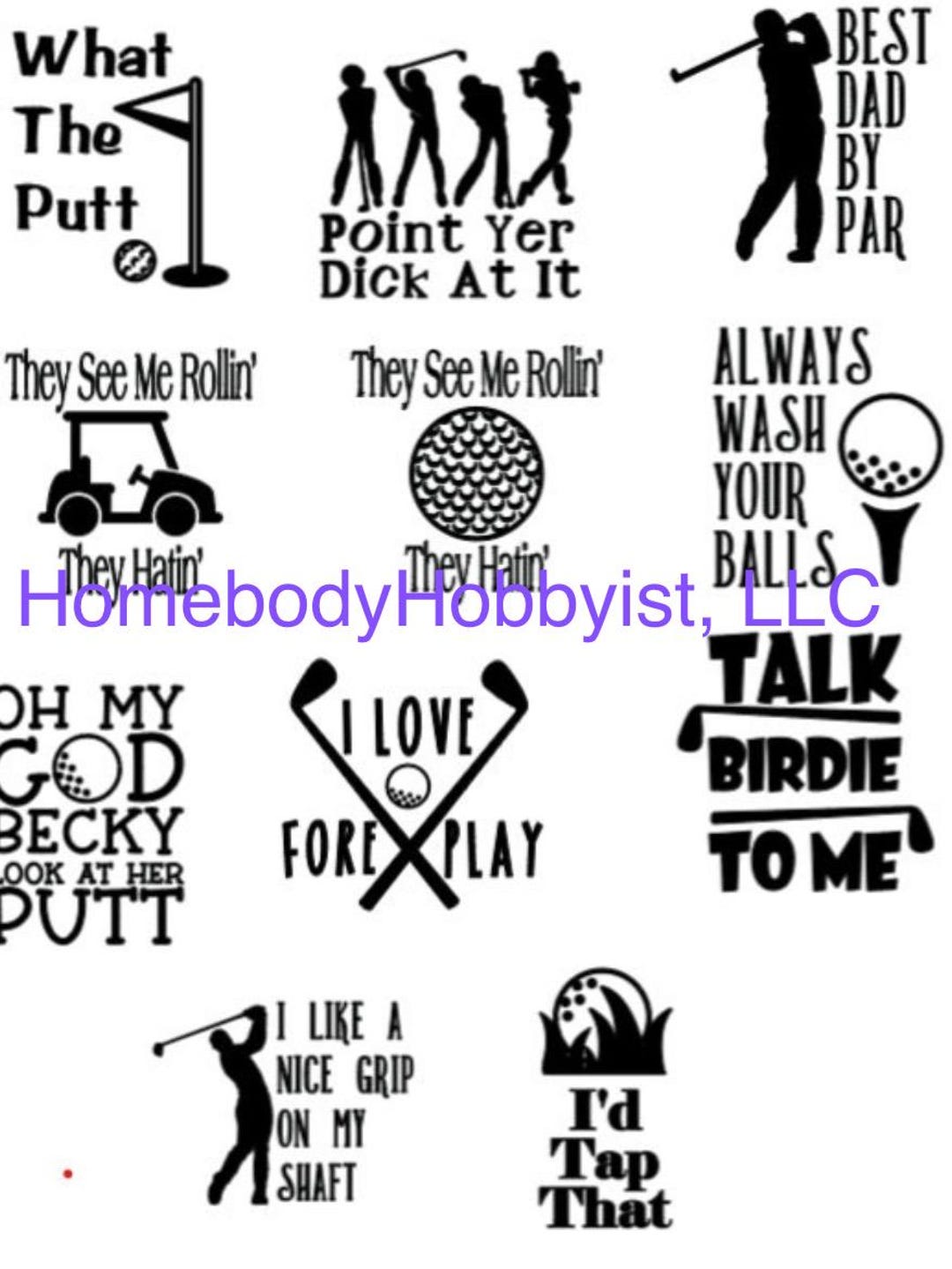 Funny Golf SVG Bundle • Cricut & Silhouette Designs (digital Download ...