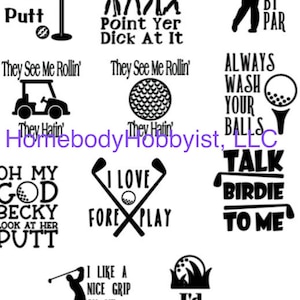 Funny Golf SVG Bundle • Cricut & Silhouette Designs (digital Download ...