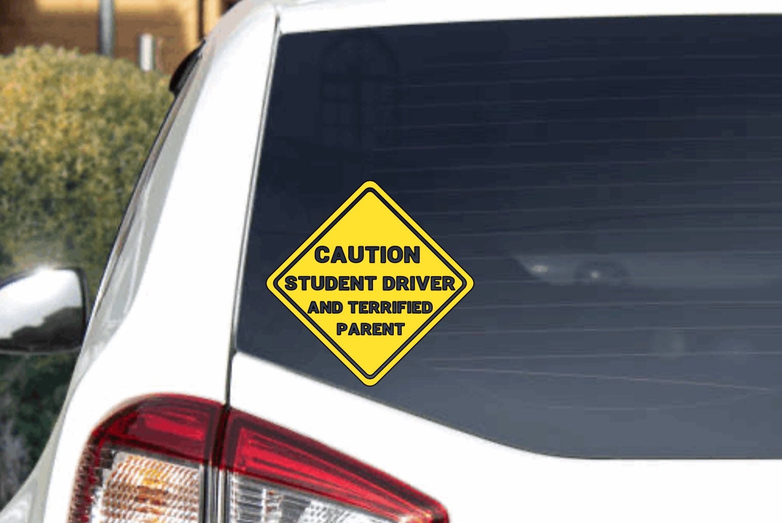 Vinyl Decal Caution Student Driver and Terrified Parent Car - Etsy