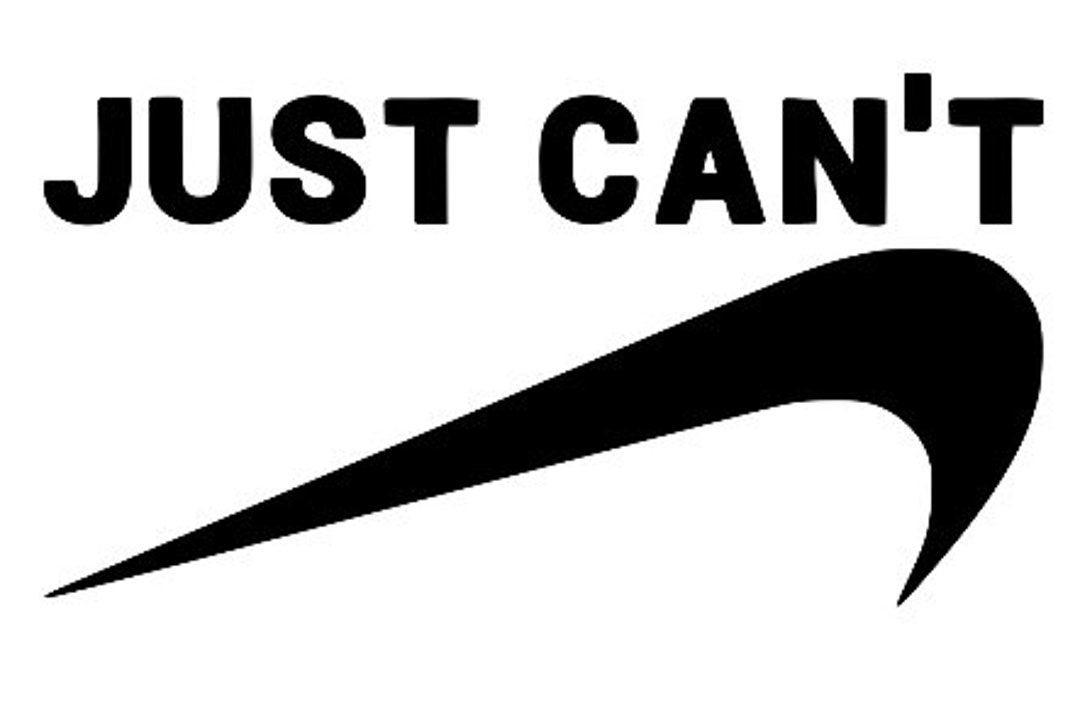 Just Can't SVG • Funny Upside Down Swish Design • Cricut & Silhouette ...