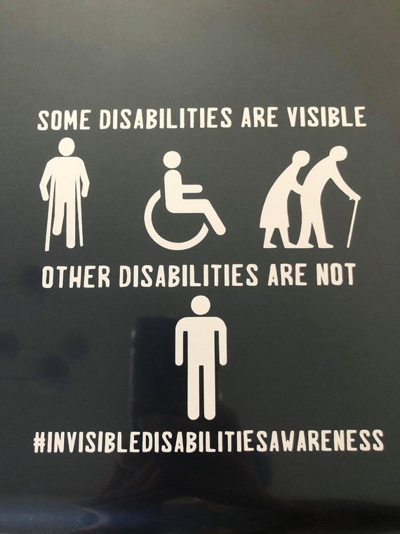 Invisible Disabilities Awareness Vinyl Sticker | Etsy