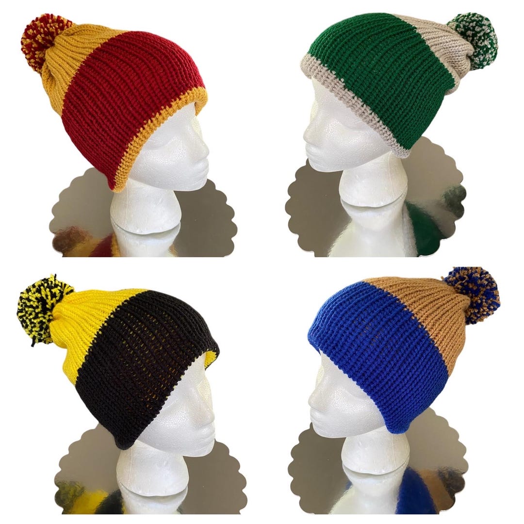 House Colors Beanie | Hand-knit First-year Inspired Double-layered ...